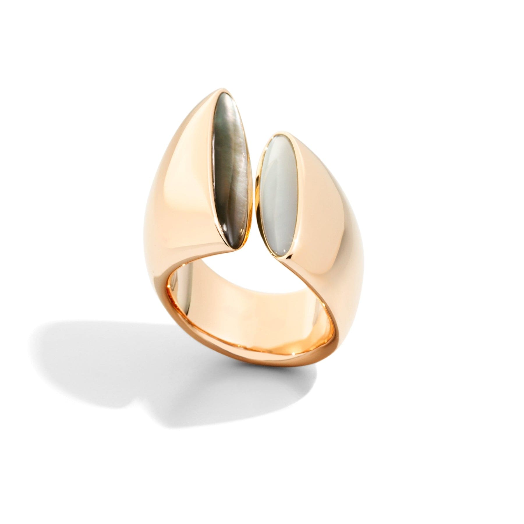 Vhernier 18K Rose Gold Mother of Pearl Eclisse Ring – Long's Jewelers