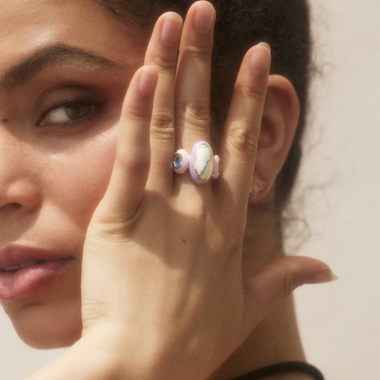 Emily P. Wheeler 18K Yellow Gold Blue Topaz Farrah Ring – Long's Jewelers