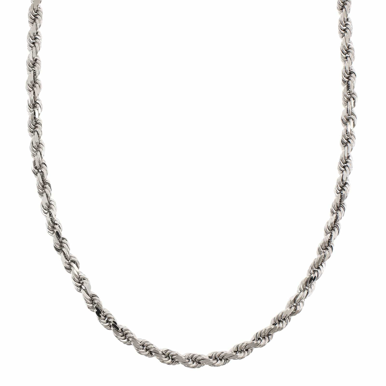 20 inch 14K White Gold Men s Link Chain Necklace