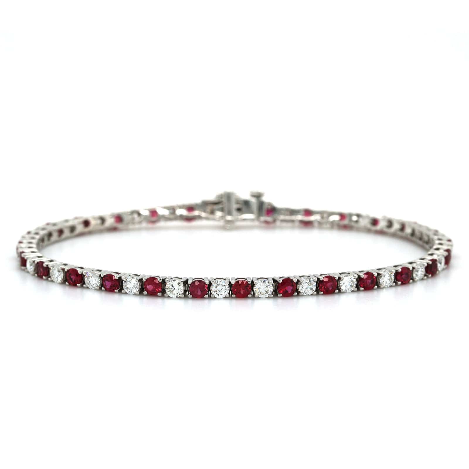 White gold ruby bracelet store