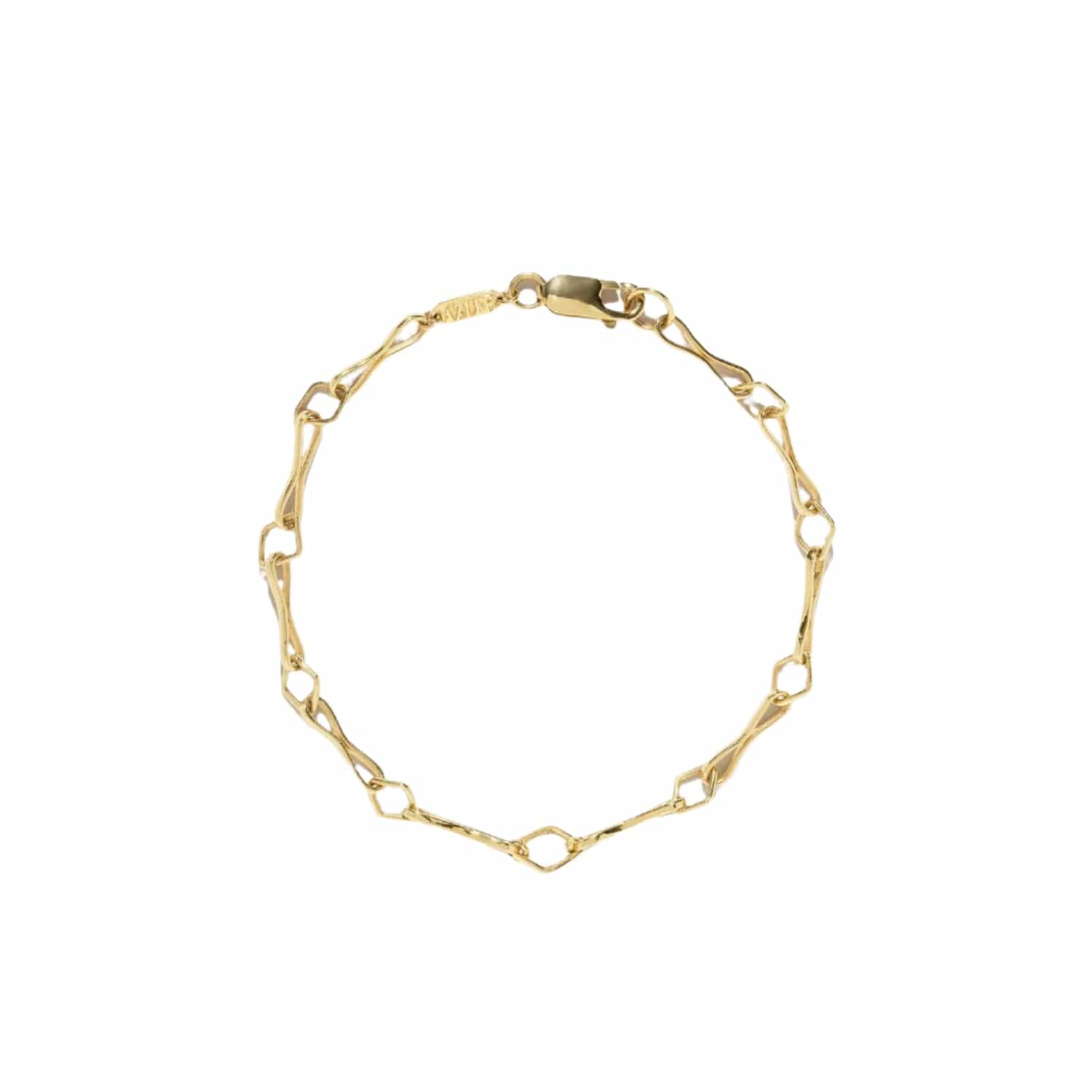 Azlee 18K Yellow Gold Large Diamond Link Handmade Bracelet – Long's ...