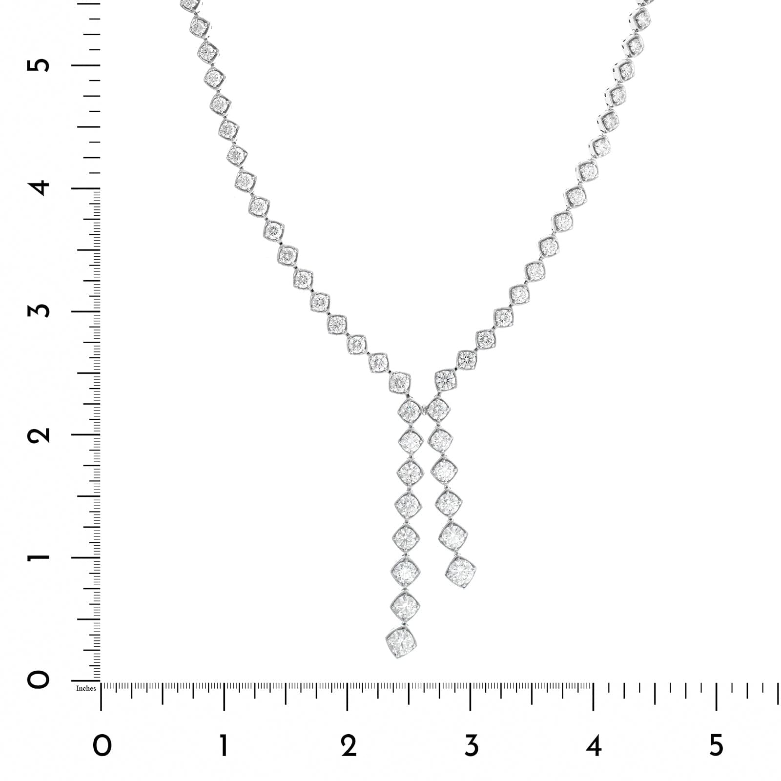 18K White Gold Diamond Lariat Necklace – Long's Jewelers