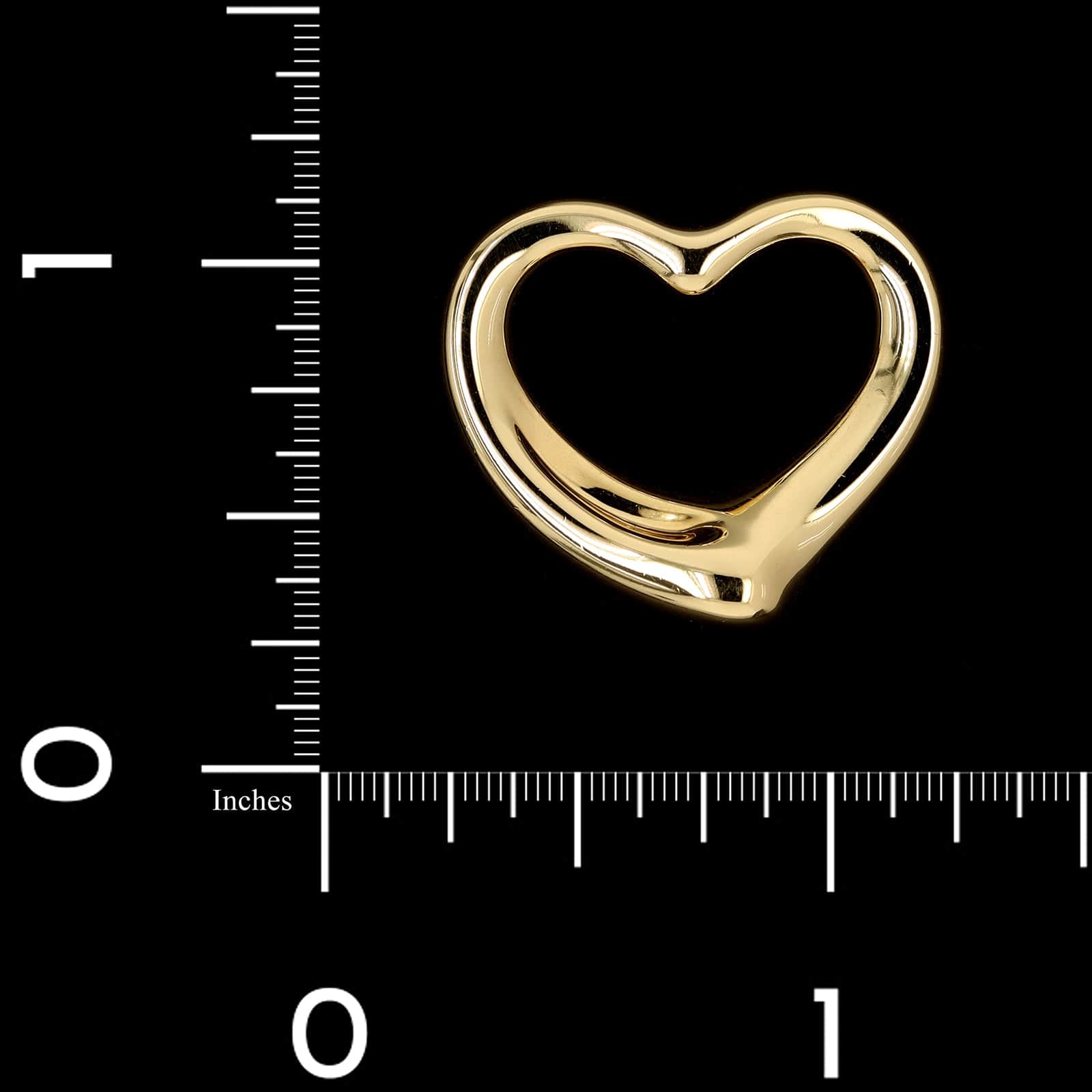 Tiffany & Co. Elsa Peretti 18K Yellow Gold Estate Open Heart Pendant ...