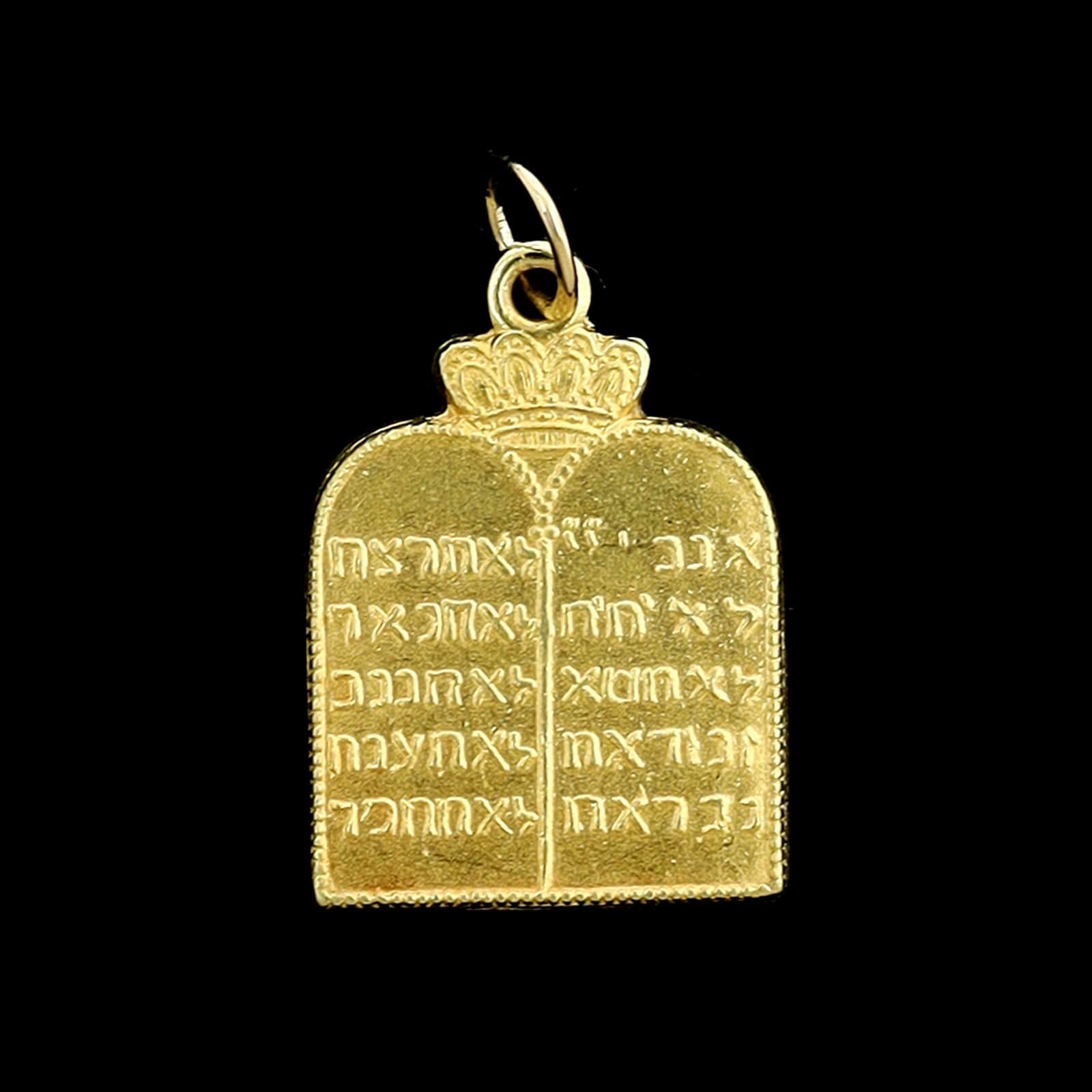 18K Yellow Gold Estate Ten Commandments Charm – Long's Jewelers