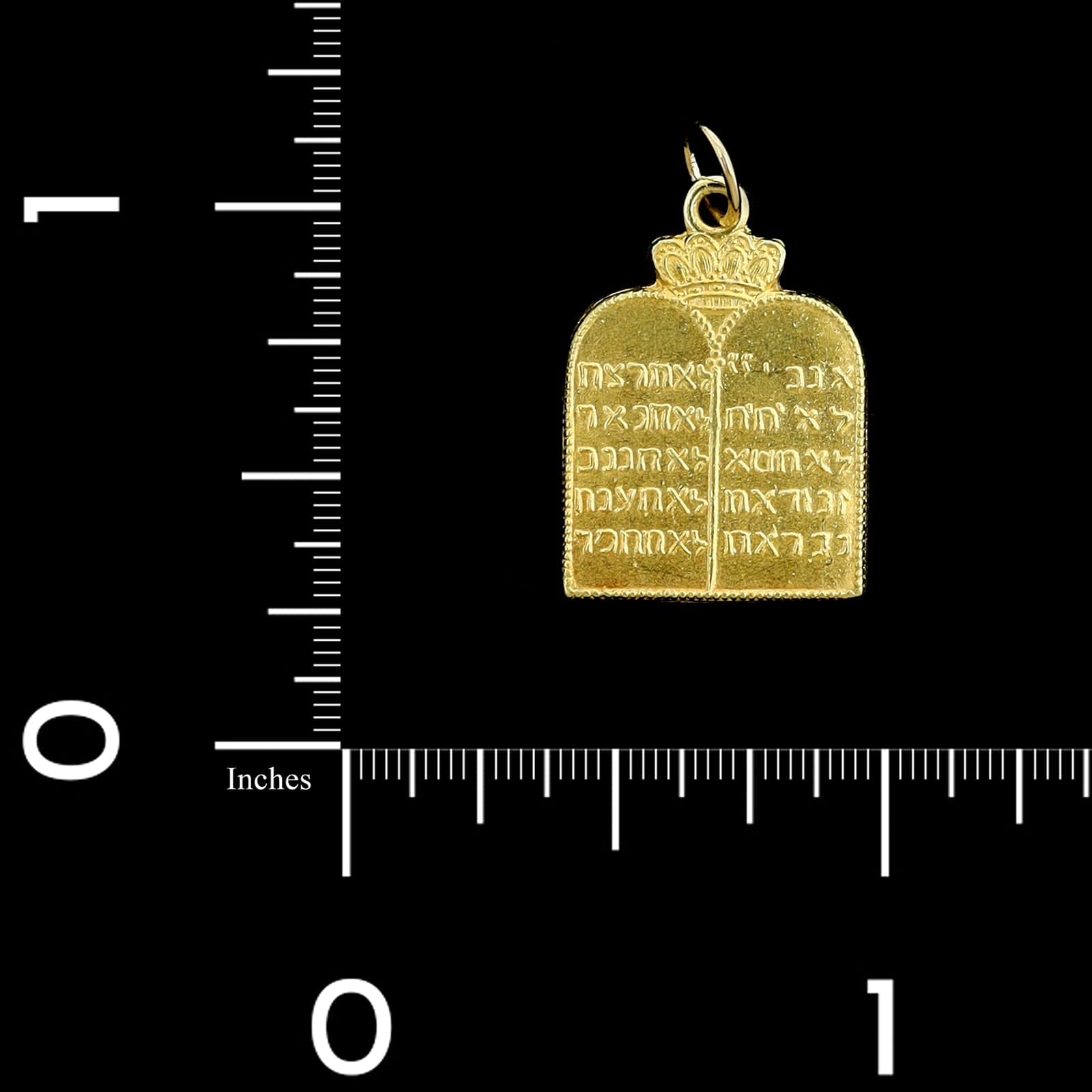 18K Yellow Gold Estate Ten Commandments Charm – Long's Jewelers