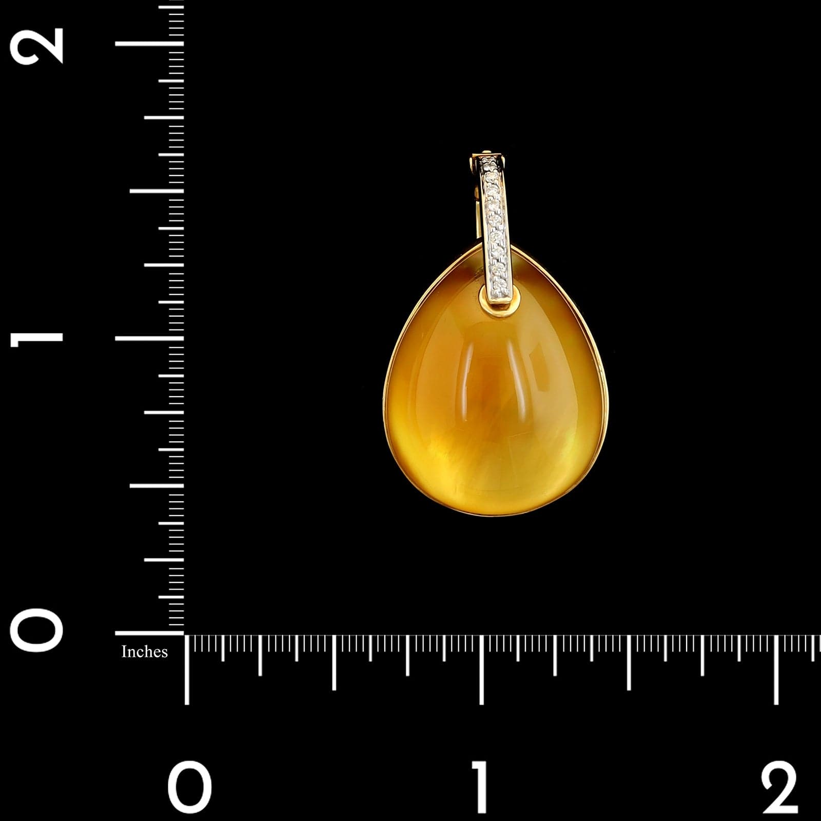 Jenny Perl 18K Yellow Gold Estate Mother of Pearl Citrine and Diamond ...