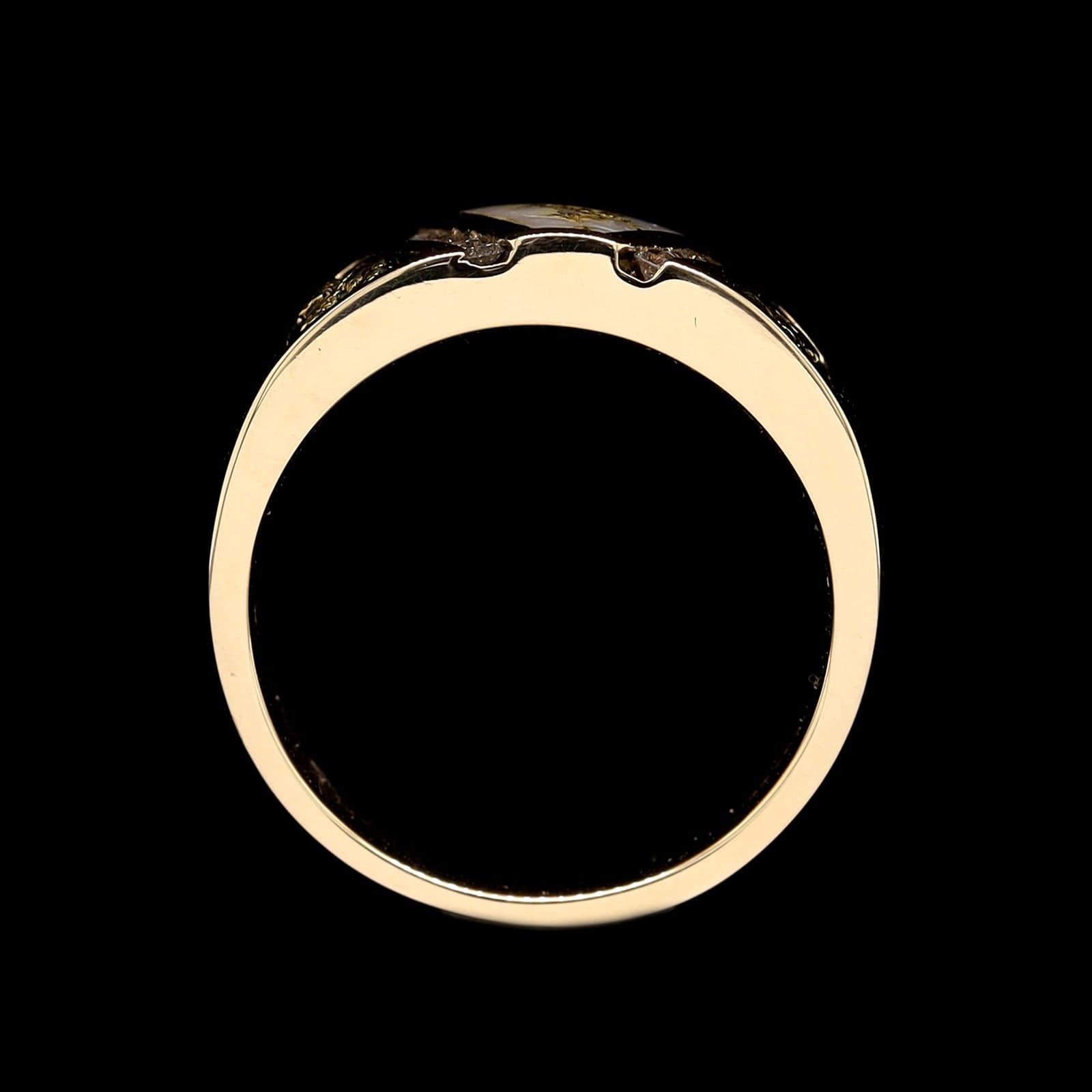 14K Yellow Gold Estate Quartz Diamond Nugget Ring – Long's Jewelers