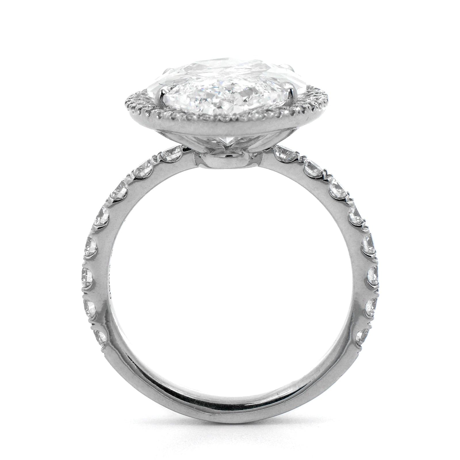 Platinum Oval Diamond Halo Engagement Ring – Long's Jewelers