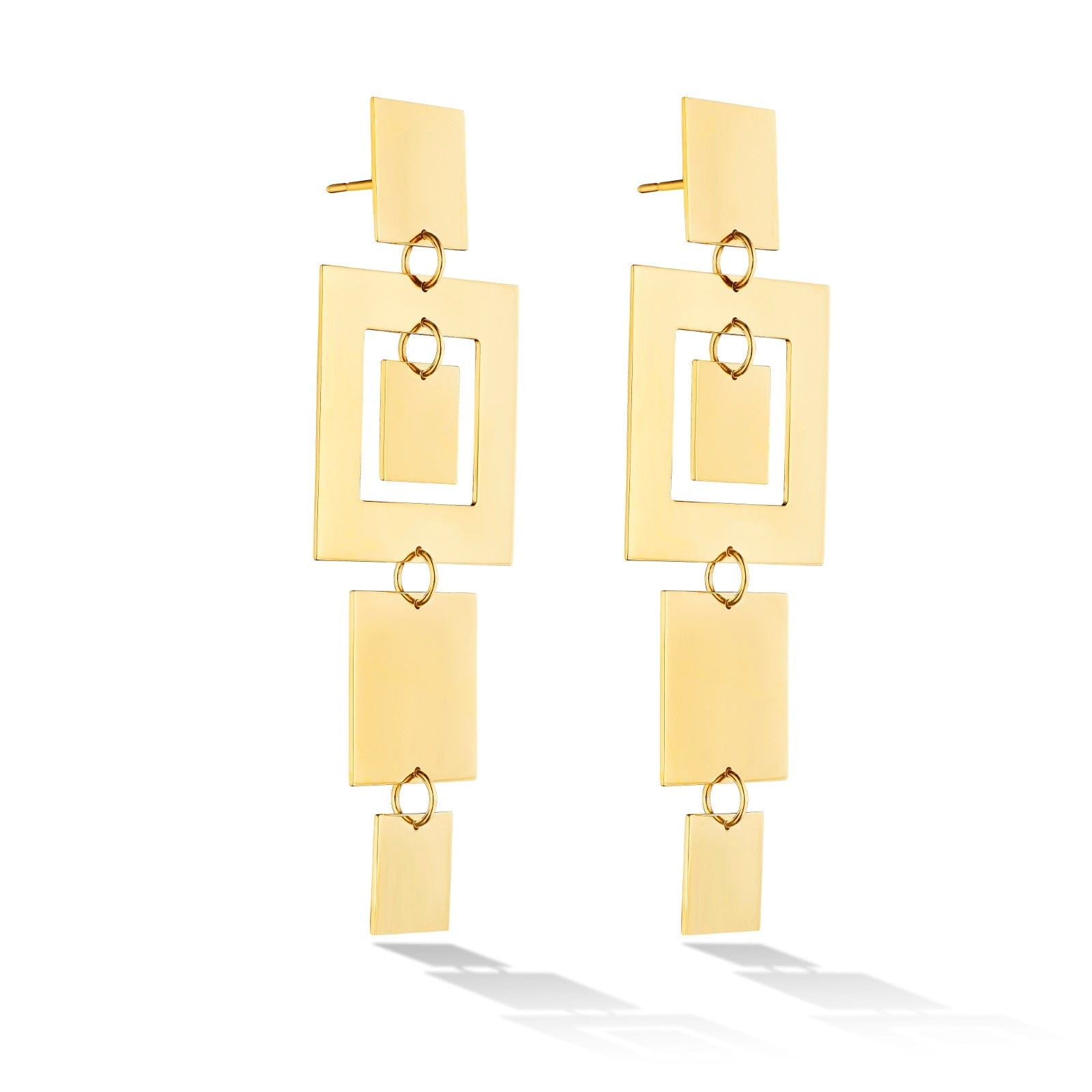 Cadar 18K Yellow Gold Square Foundation Drop Earrings – Long's Jewelers