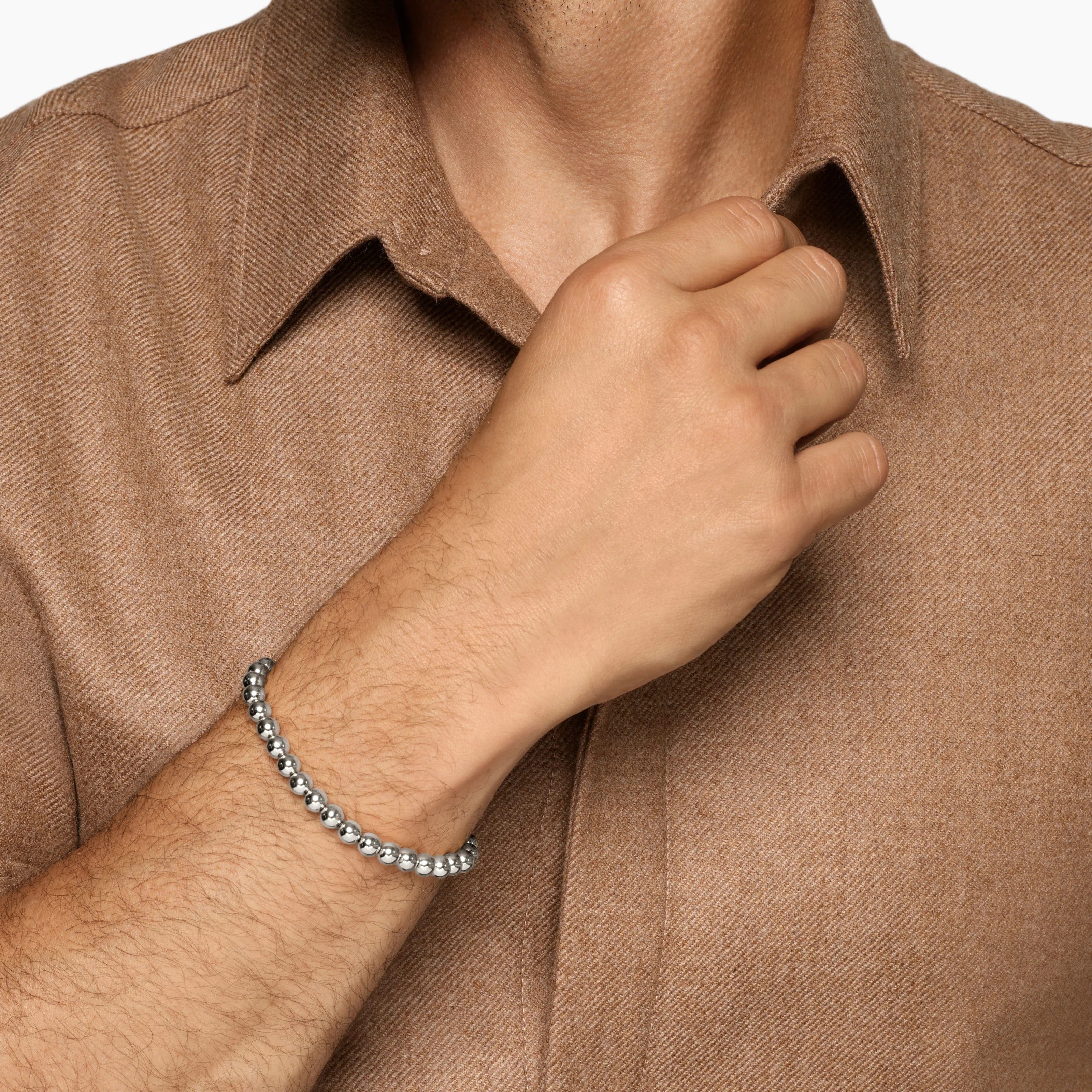 Spiritual Beads Metal Bead Bracelet Sterling Silver, 6mm – Long's Jewelers
