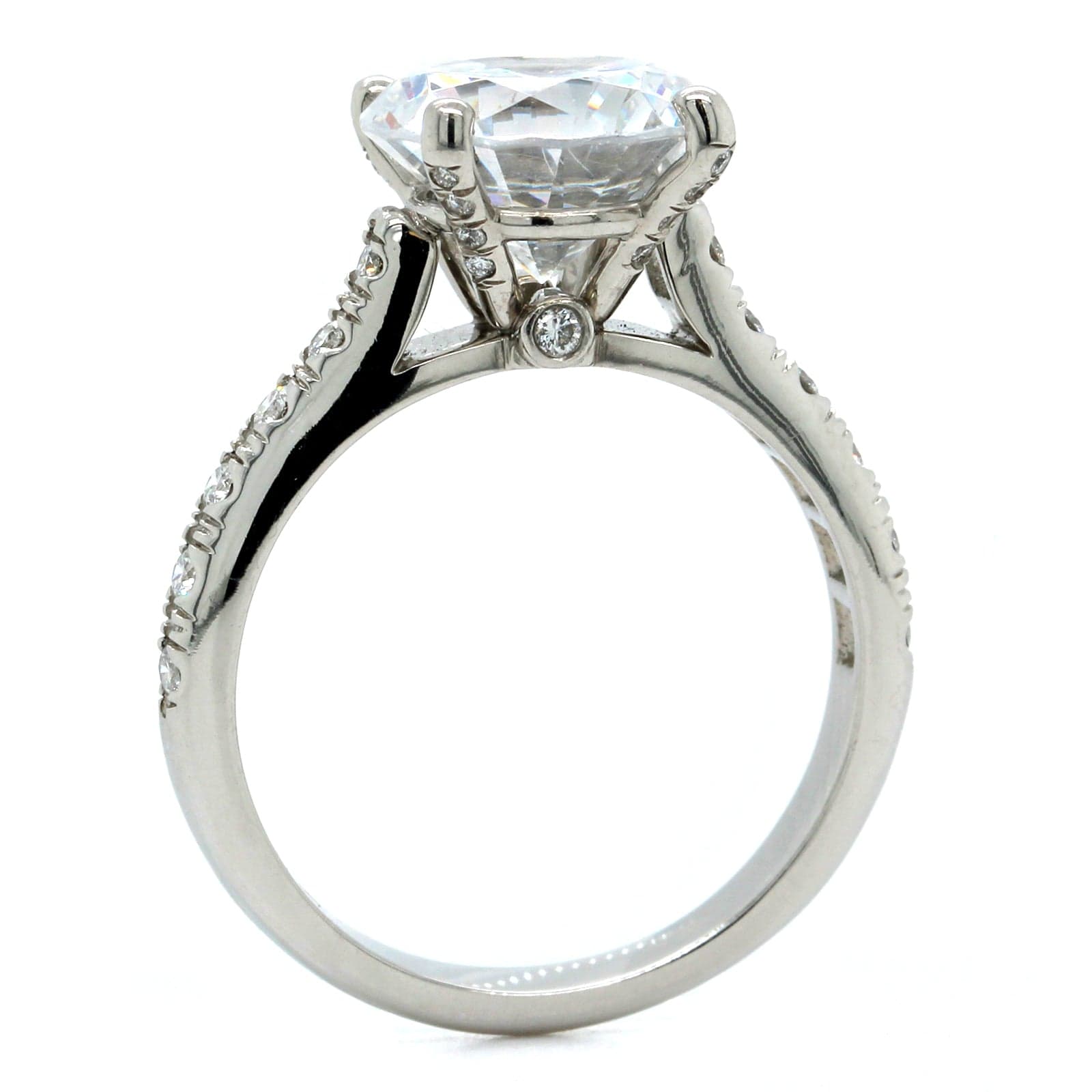 Platinum French Set Diamond Engagement Ring Setting – Long's Jewelers