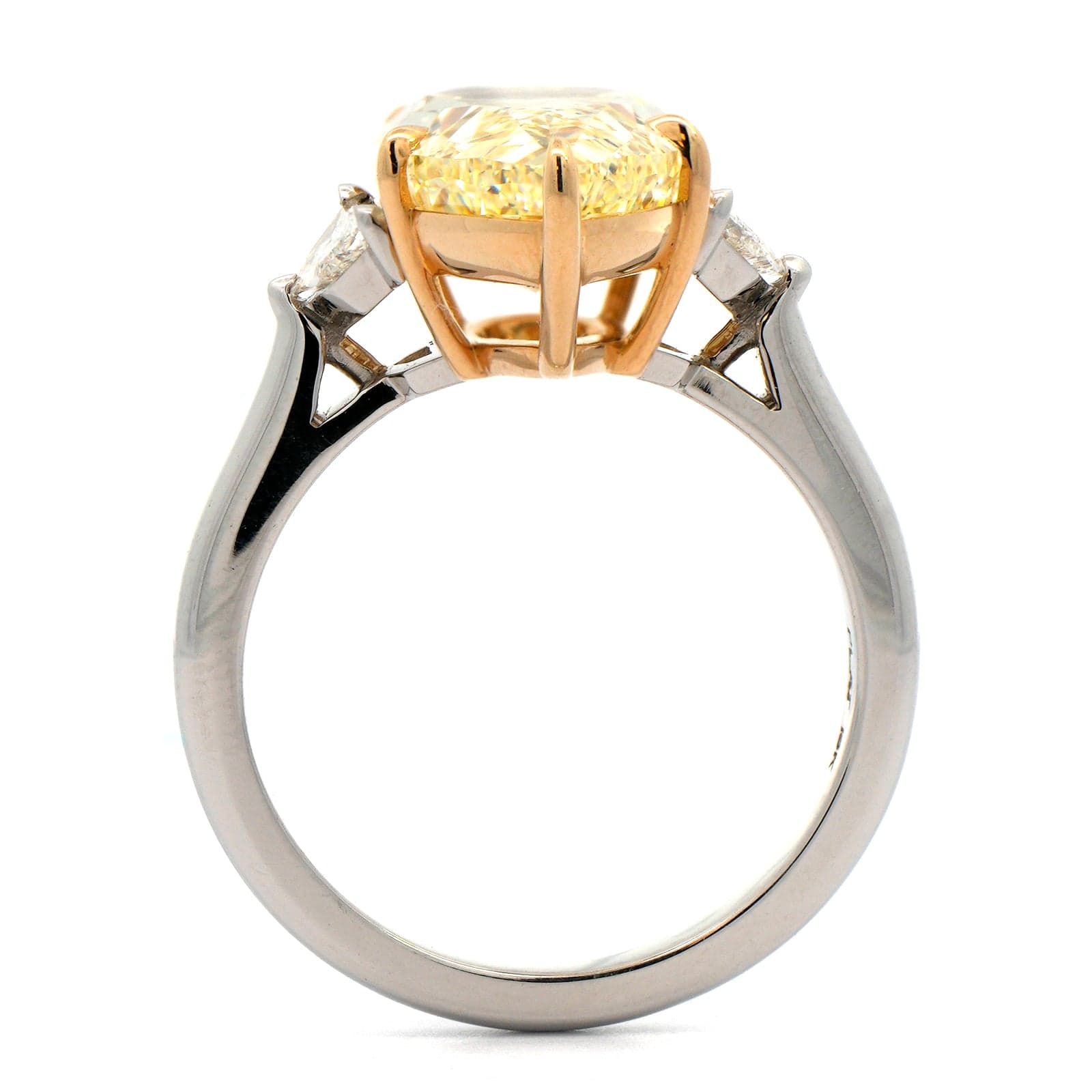 Platinum 3 Stone Pear Shaped and Cadillac Diamond Engagement Ring ...