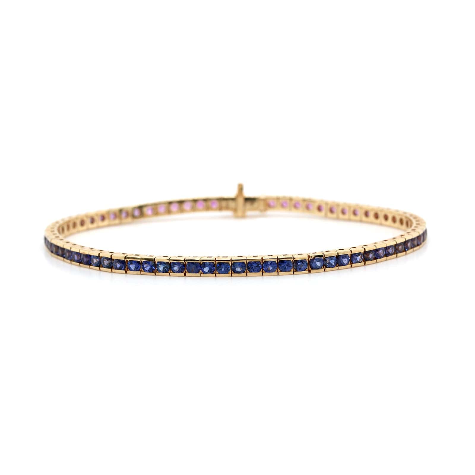 14K Yellow Gold Multi Colored Sapphire Tennis Bracelet – Long's Jewelers