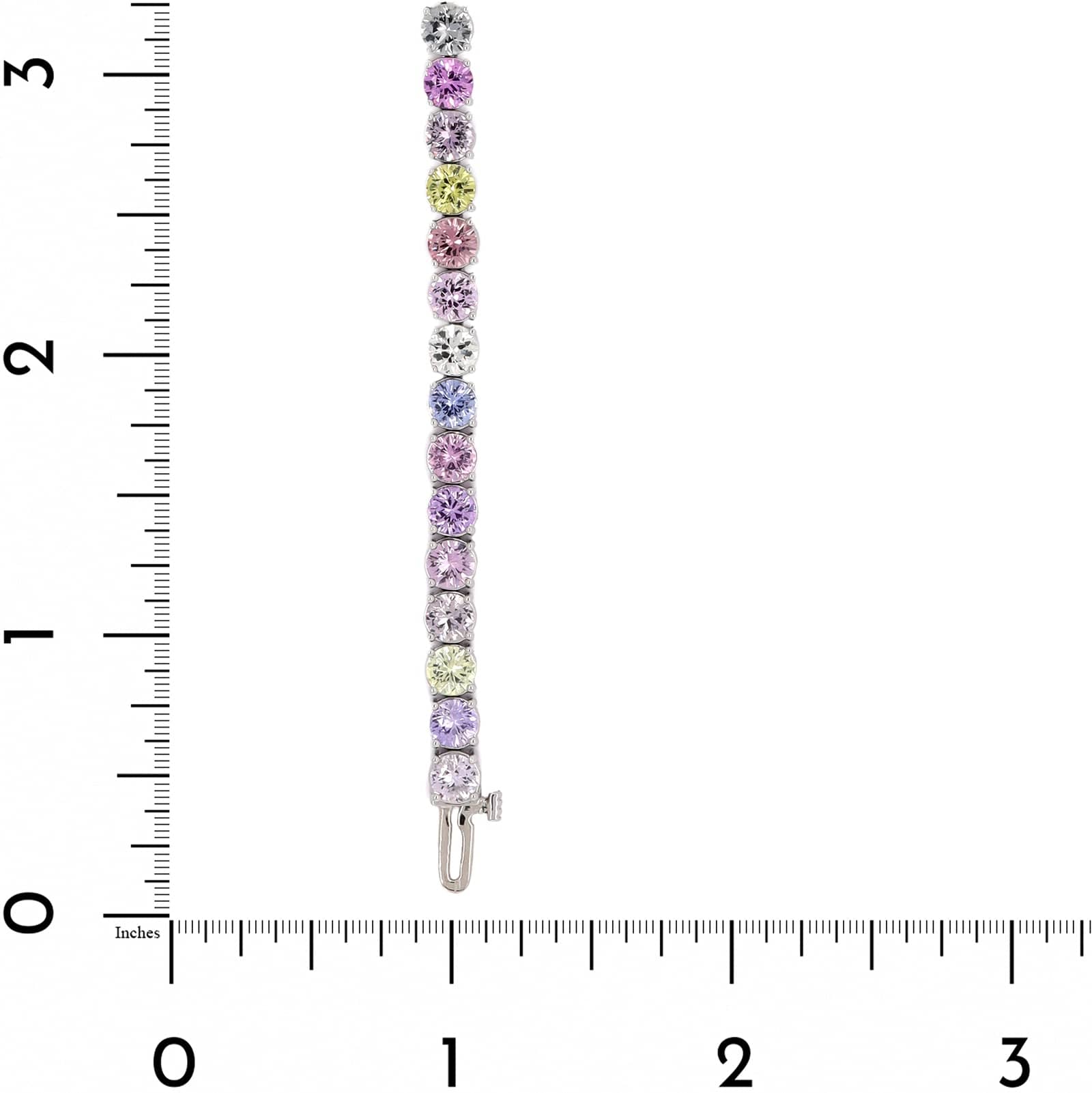 Platinum Multi Colored Sapphire Tennis Bracelet – Long's Jewelers