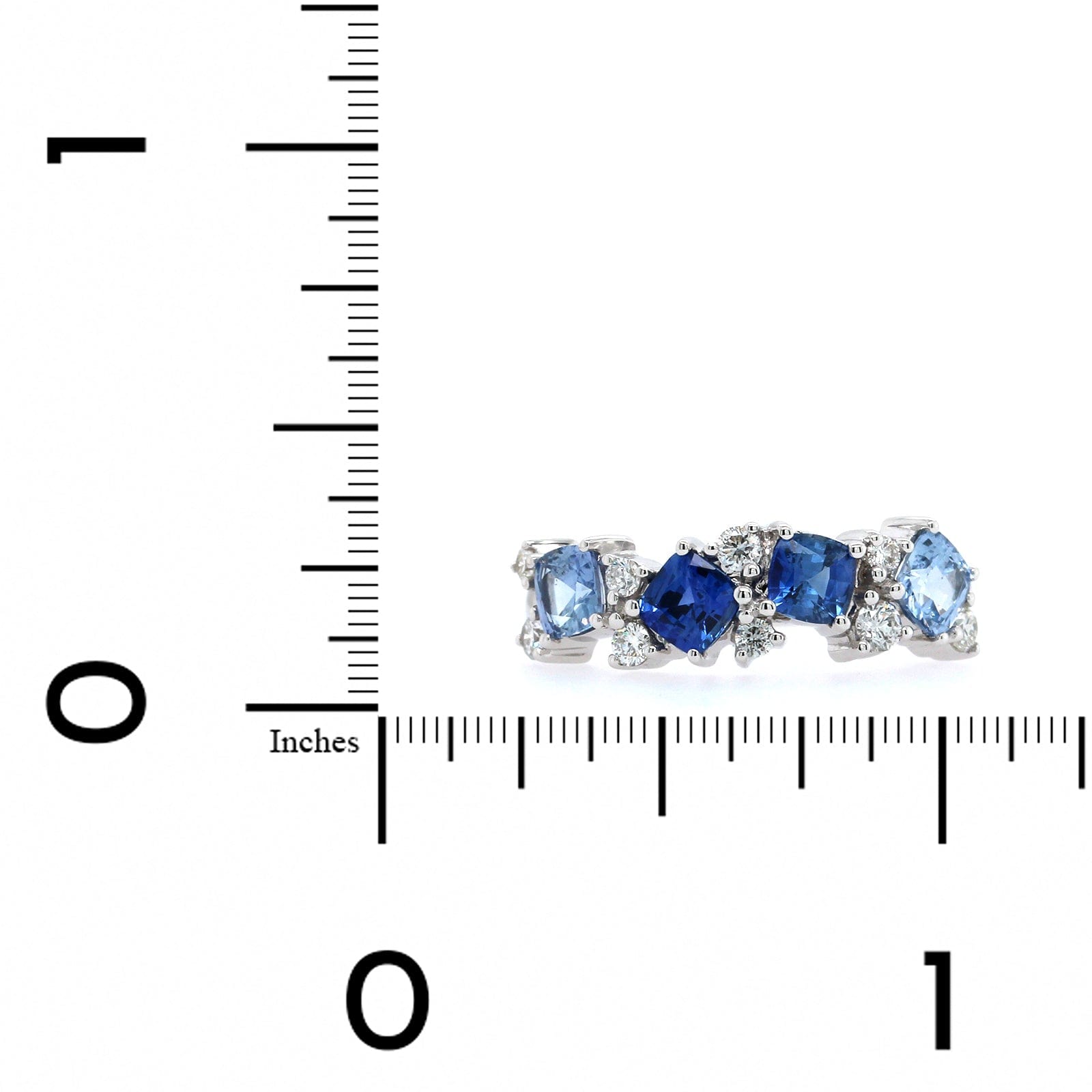 Penny Preville 18K White Gold Ombre Sapphire and Diamond Ring – Long's ...