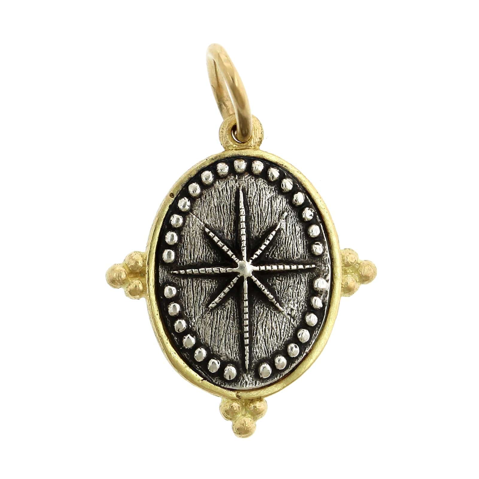Sterling Silver & 18K Yellow Gold Baby Owl Charm with Diamond Eyes ...