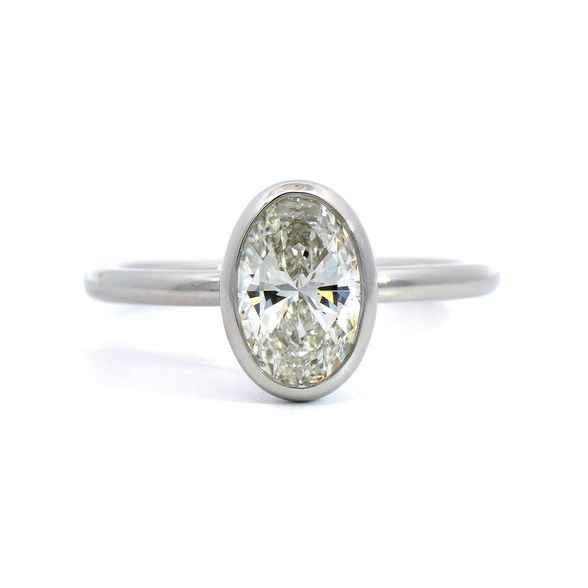 Platinum Oval Diamond Engagement Ring – Long's Jewelers