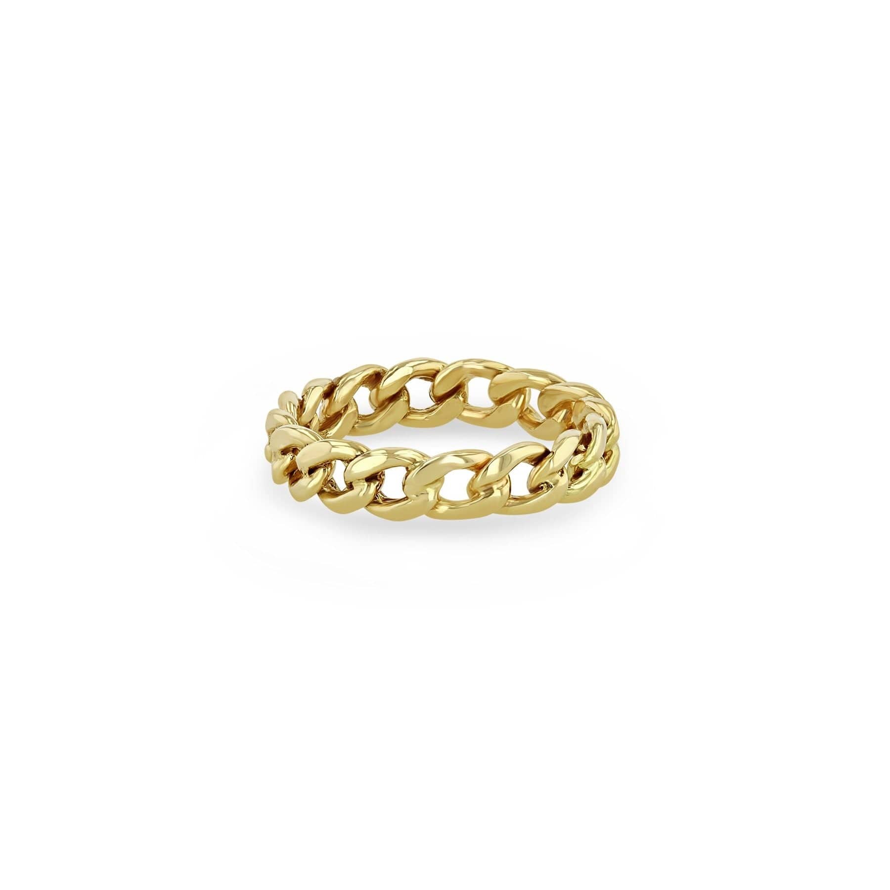 14K Yellow Gold Curb Chain Ring – Long's Jewelers