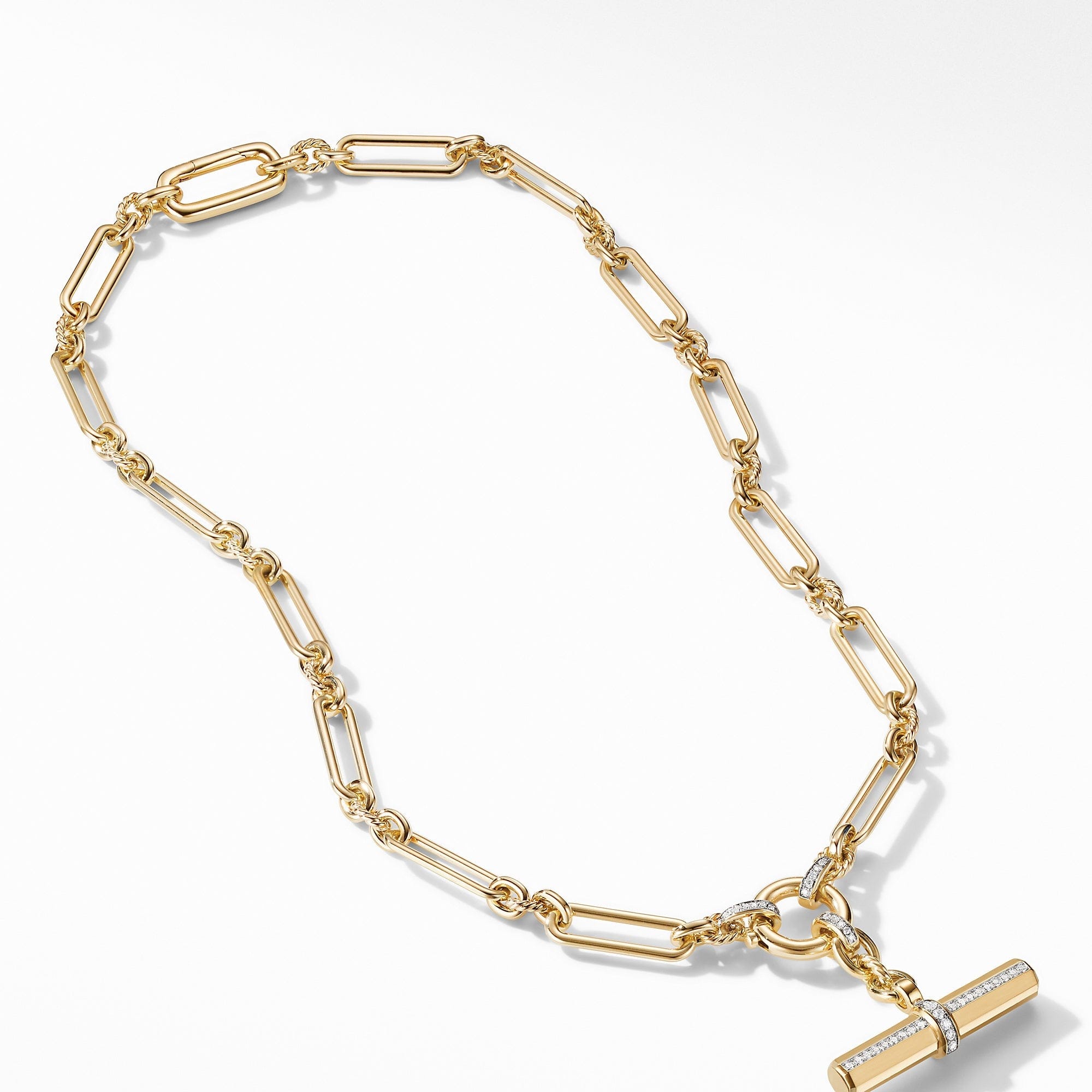 Lexington Chain Necklace in 18K Yellow Gold with Diamonds – Long's Jewelers