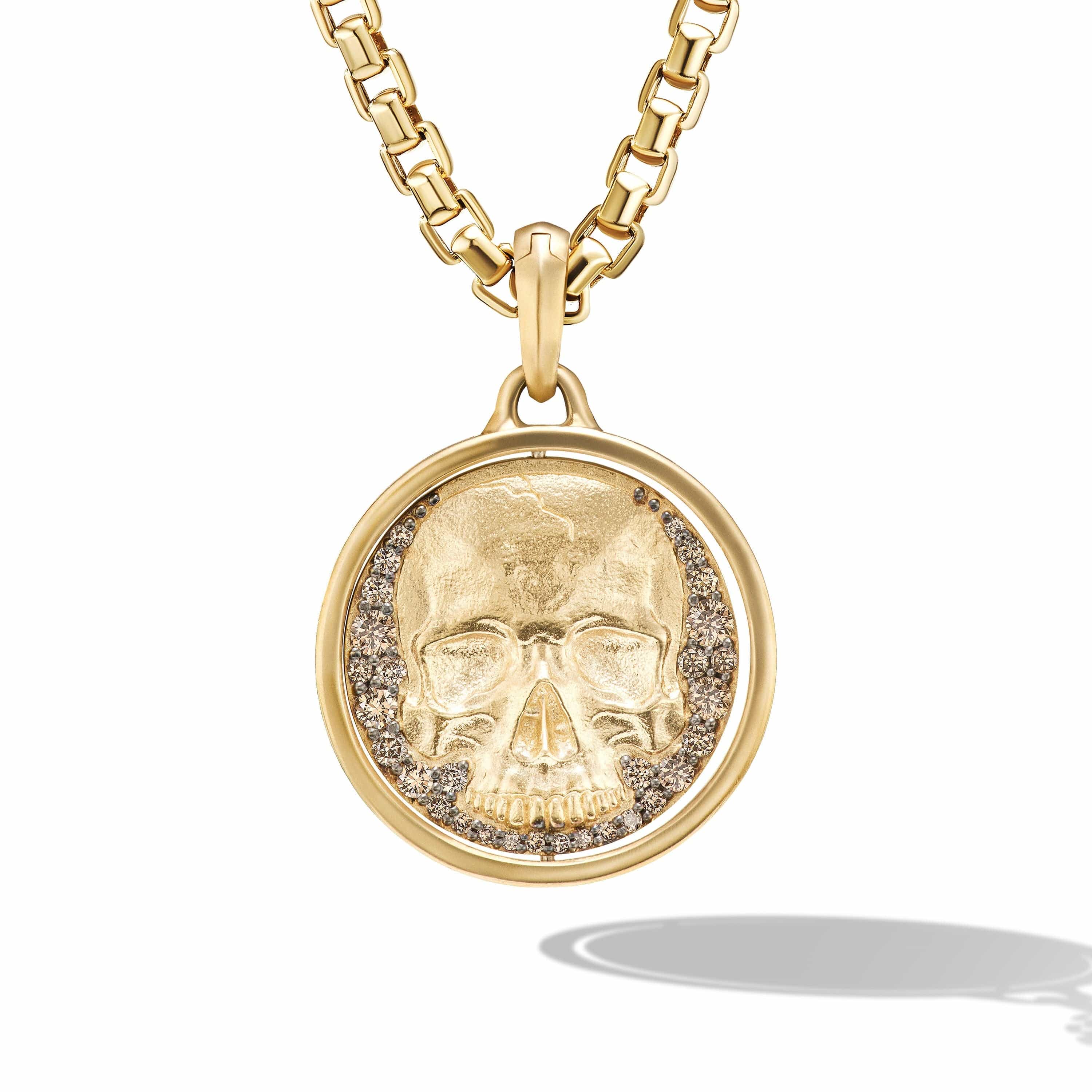Life and Death Duality Amulet in 18K Yellow Gold with Diamonds – Long's ...