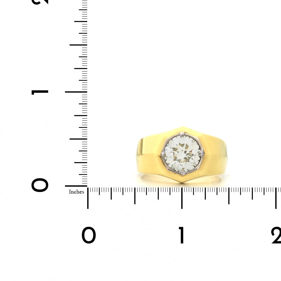 18K Yellow Gold Octagonal Diamond Ring – Long's Jewelers