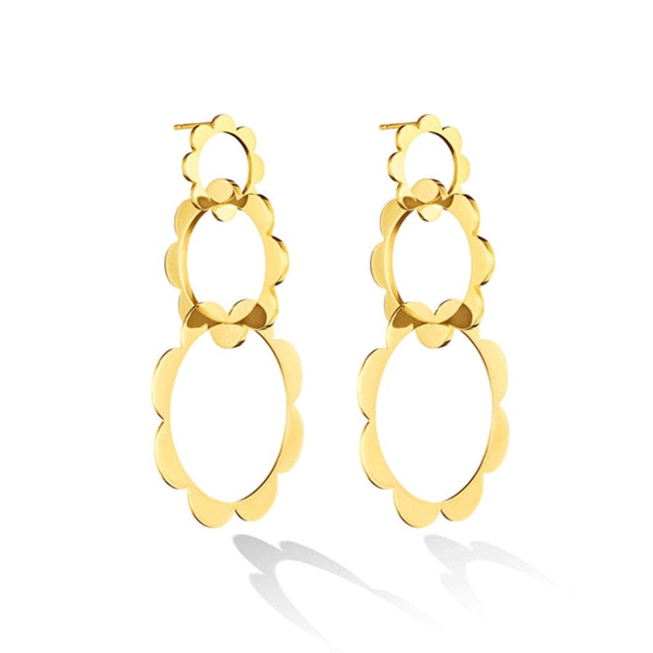 Cadar 18K Yellow Gold Trio Drop Earrings – Long's Jewelers