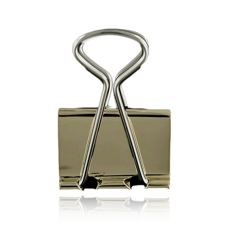 14K Two-Tone Gold Binder Clip Money Clip – Long's Jewelers