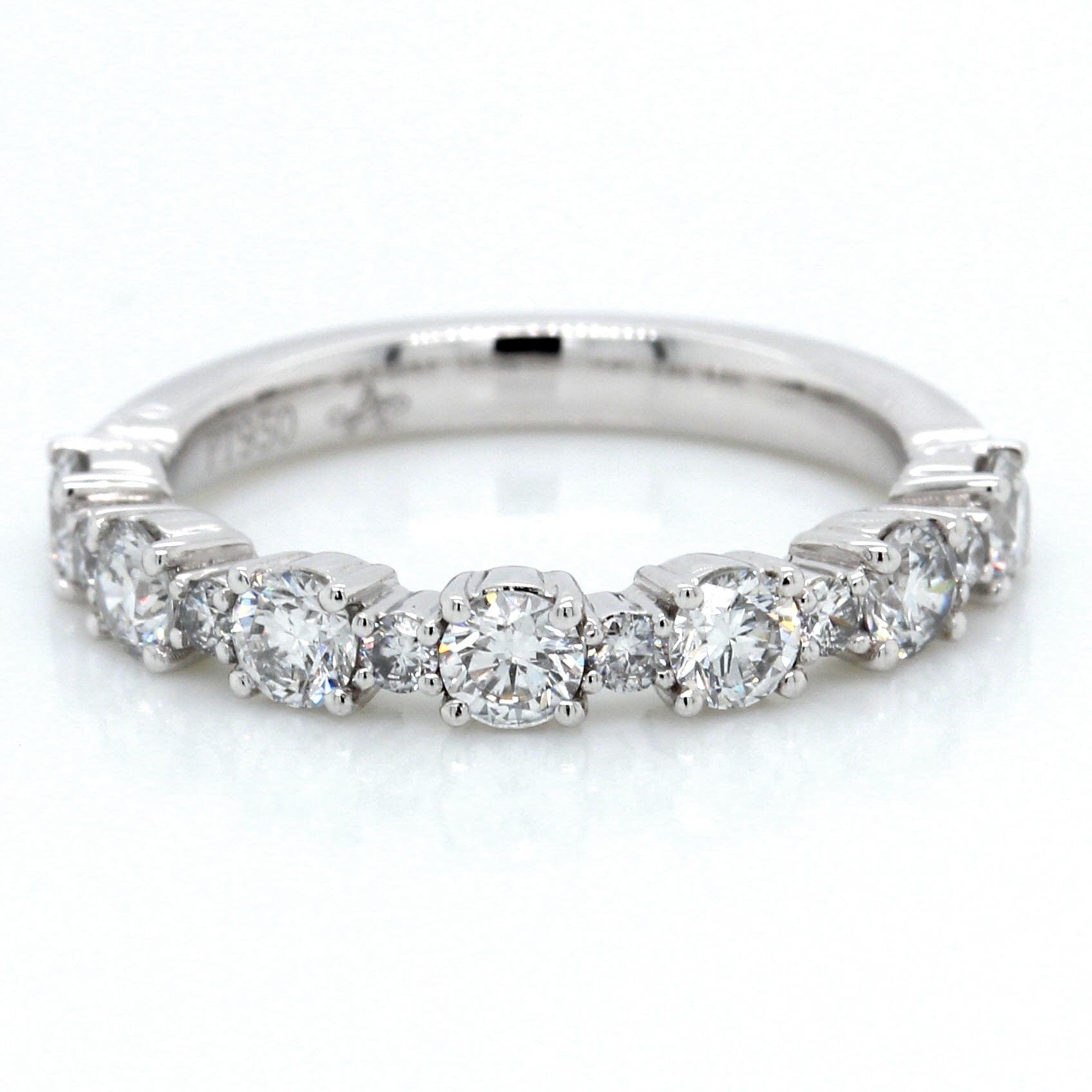 Platinum Alternating Diamond Band – Long's Jewelers