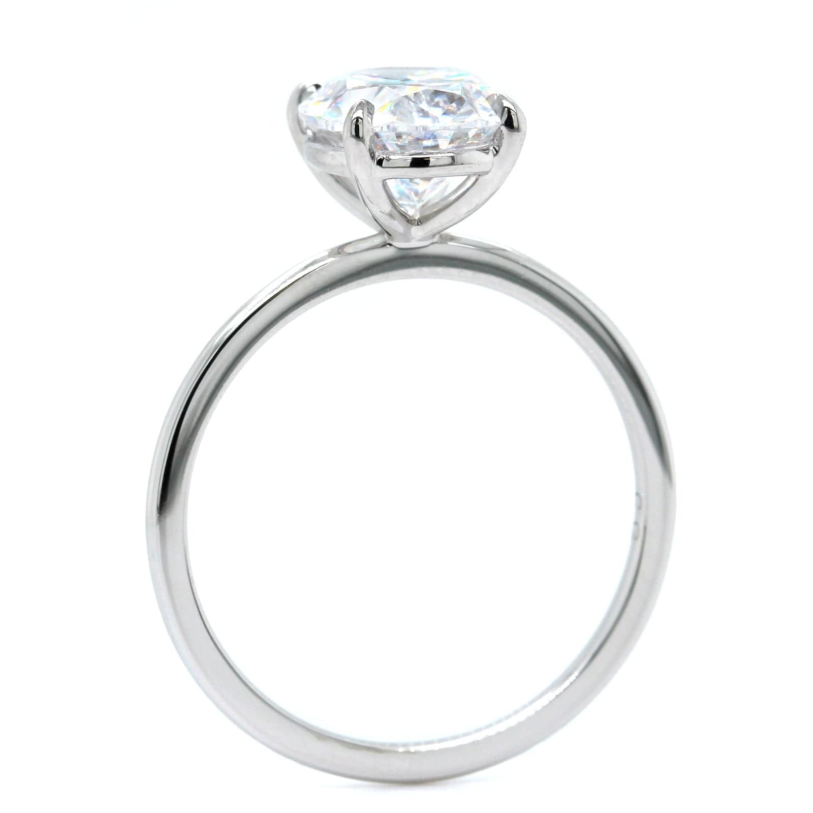 Platinum Oval 4 Prong Solitaire Engagement Ring Setting – Long's Jewelers