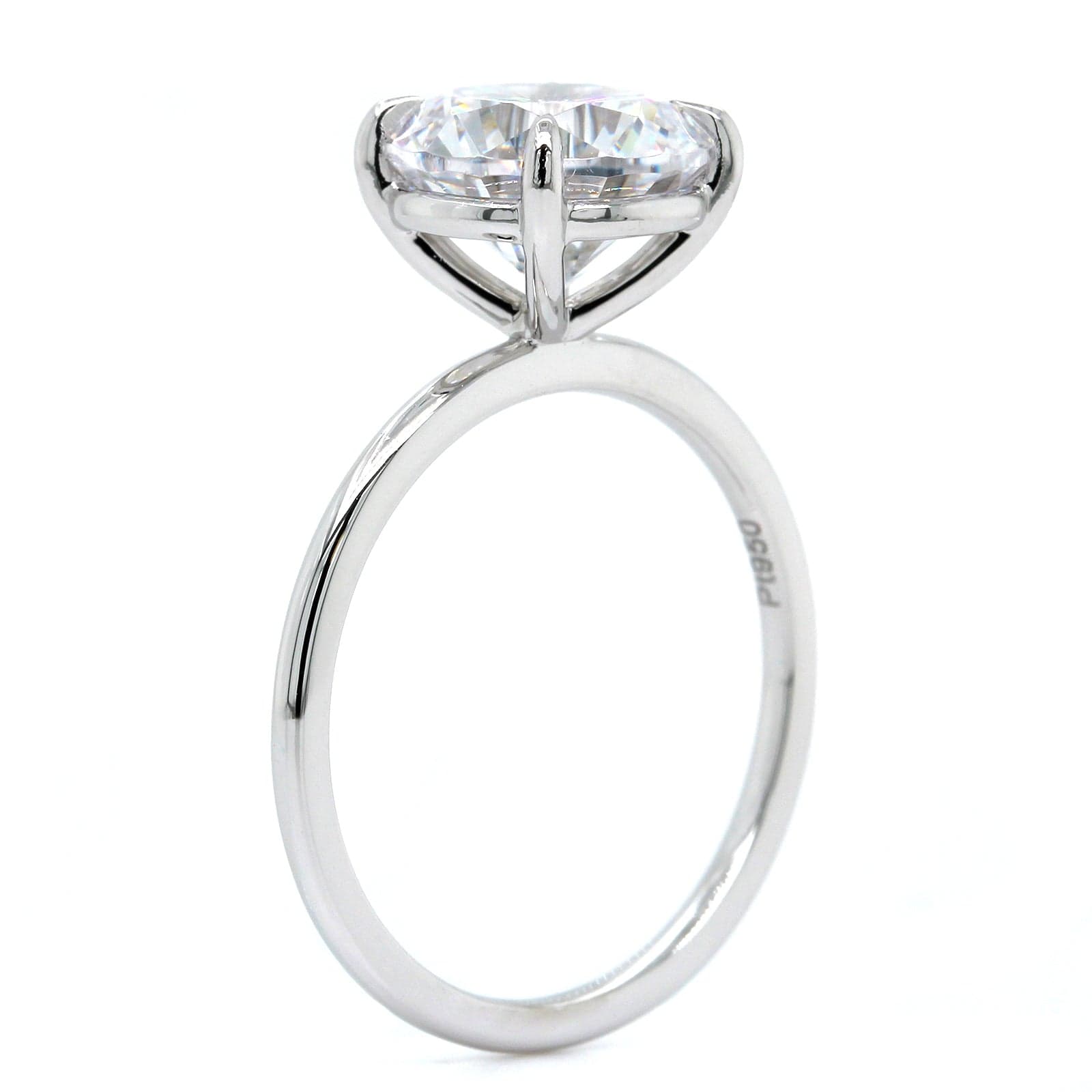 Platinum Round 4 Prong Solitaire Engagement Ring Setting – Long's Jewelers