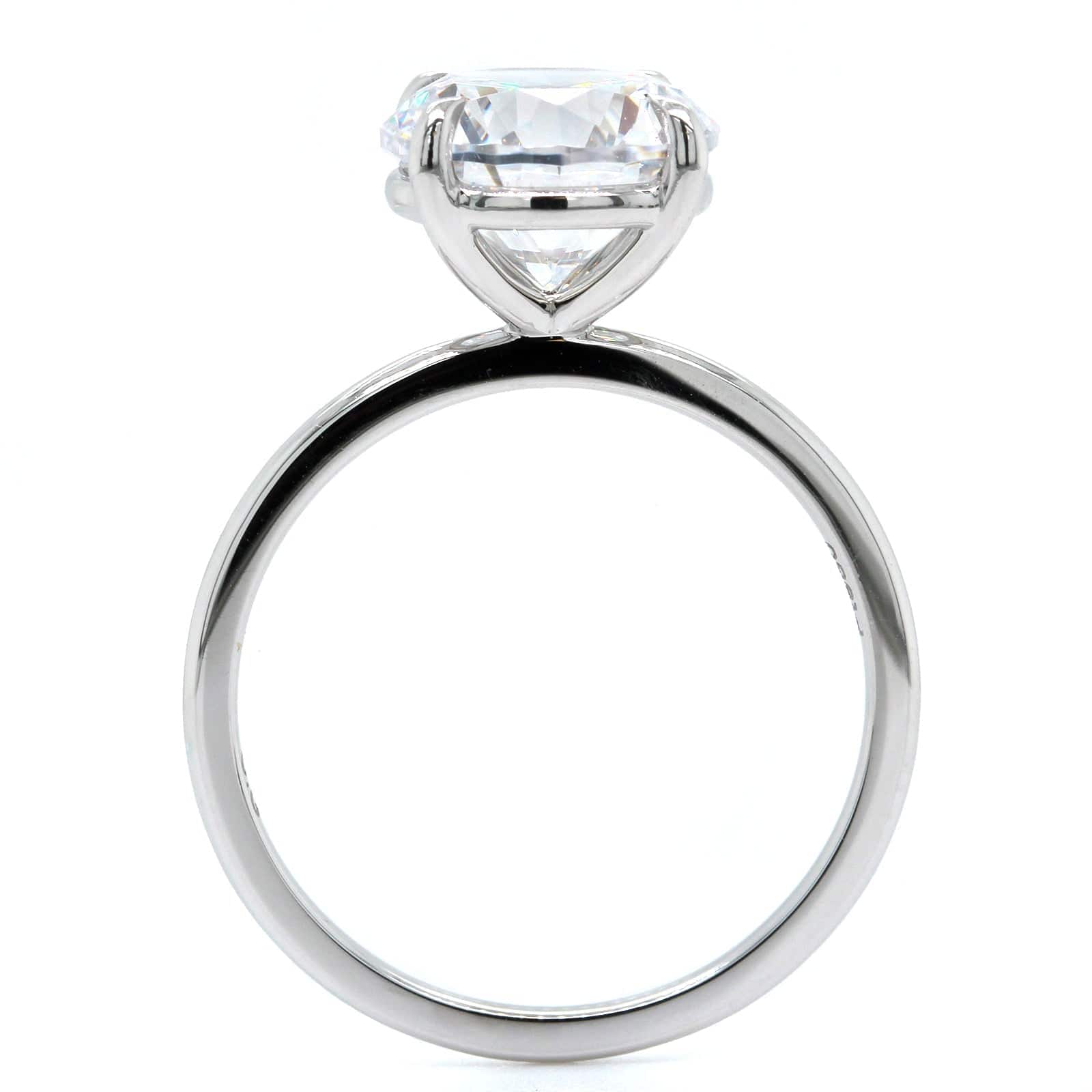 Platinum Round 4 Prong Solitaire Engagement Ring Setting – Long's Jewelers