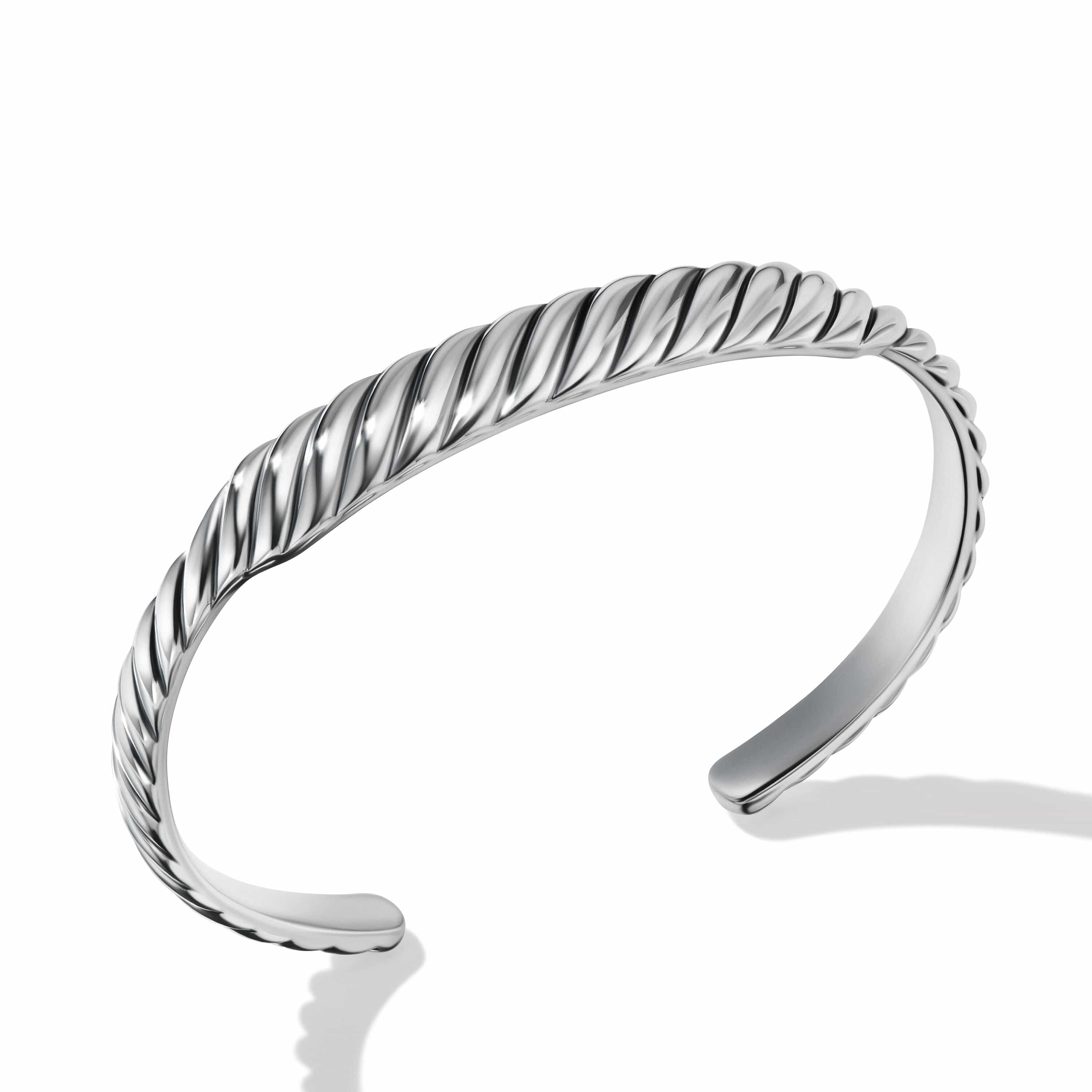 Sculpted Cable Contour Cuff Bracelet in Sterling Silver – Long's Jewelers