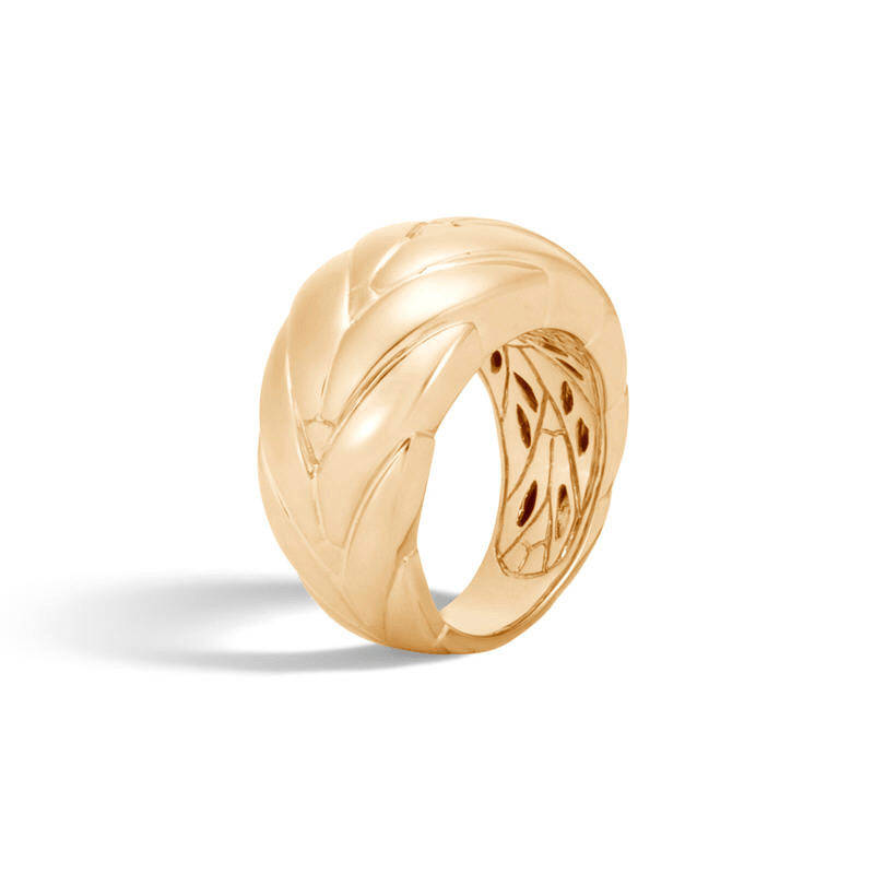 Modern Chain Dome 18K Yellow Gold Ring – Long's Jewelers
